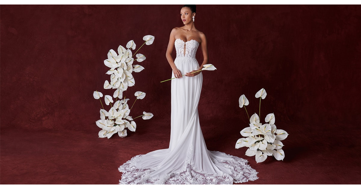 Abito da sposa, Collezione Justin Alexander, Senza spalline